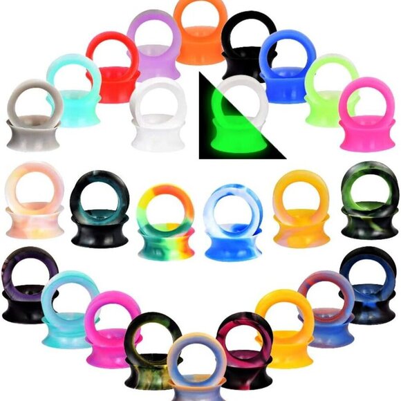 Other | Silicone Ear Gauges Set 26 Pairs Mix Sizes For Piercing ...